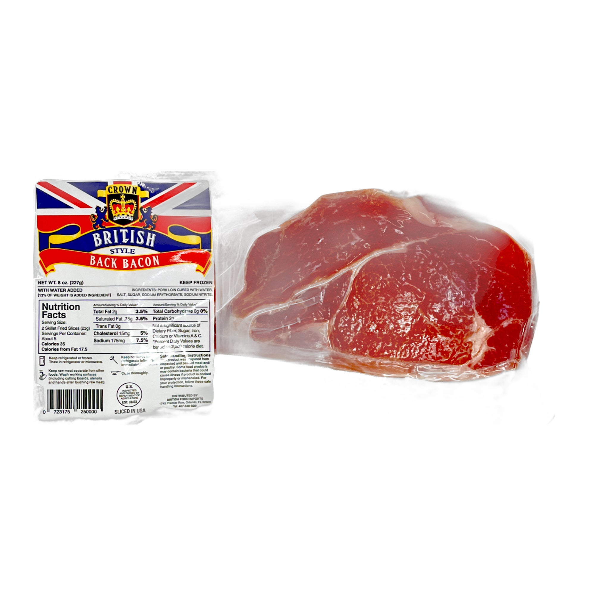 Bacon: Crown British Back 8oz | British Depot Main Site