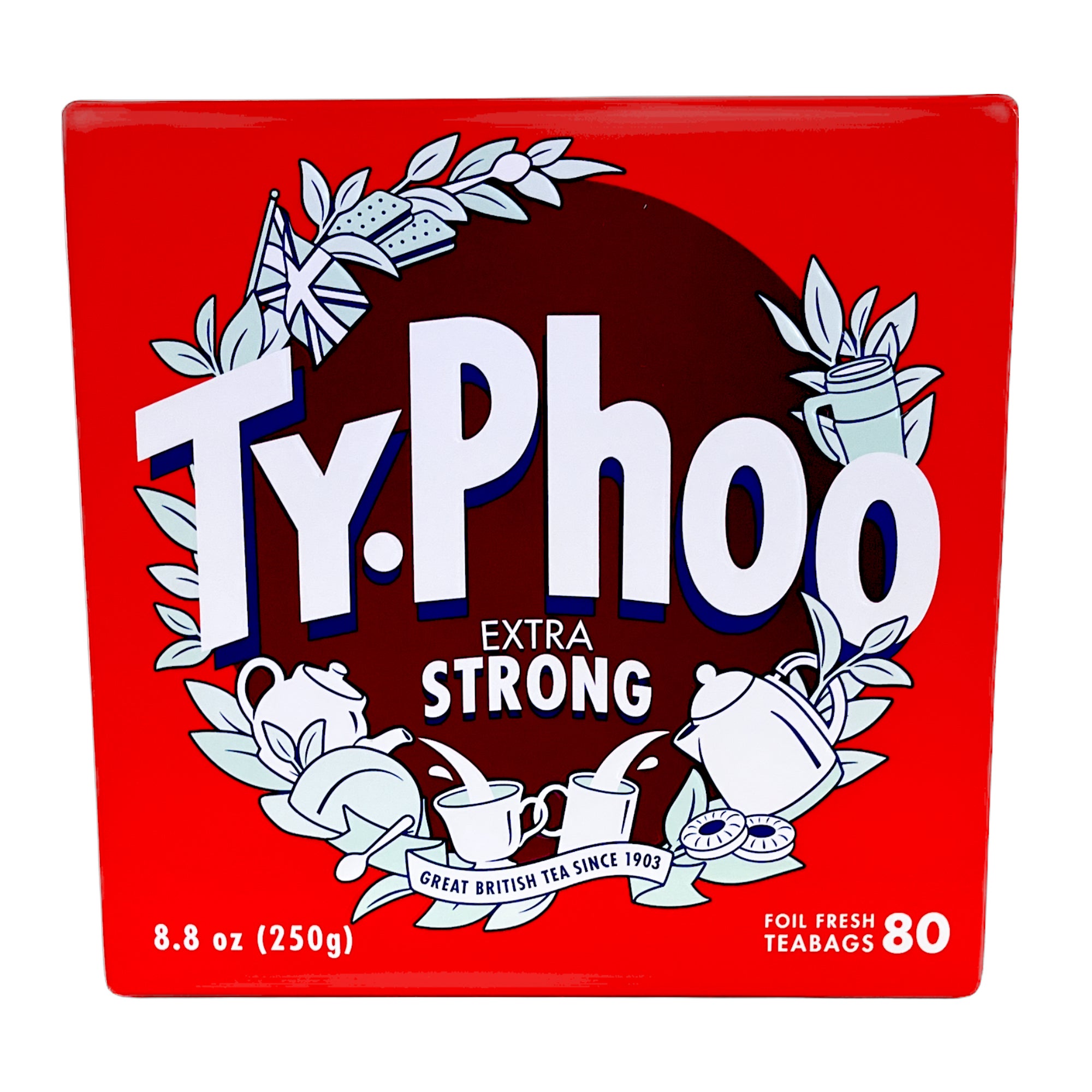 Typhoo- Extra Strong- 80 Tea Bags .55lbs | British Depot Main Site