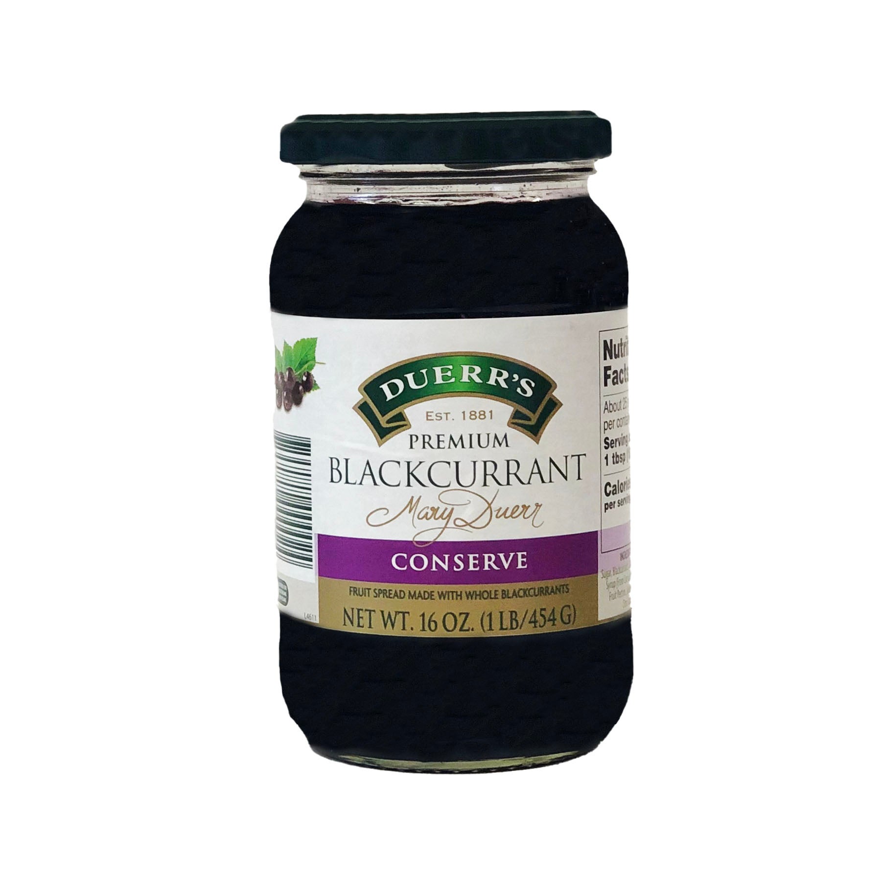Duerr's Jam: Blackcurrant 1lb | British Depot Main Site