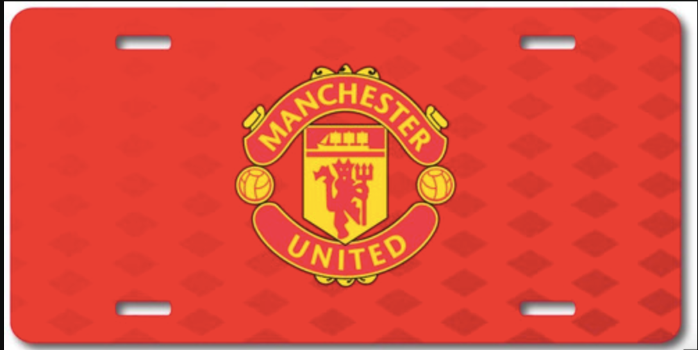 License Plate Man United Red | British Depot Lake Worth Florida